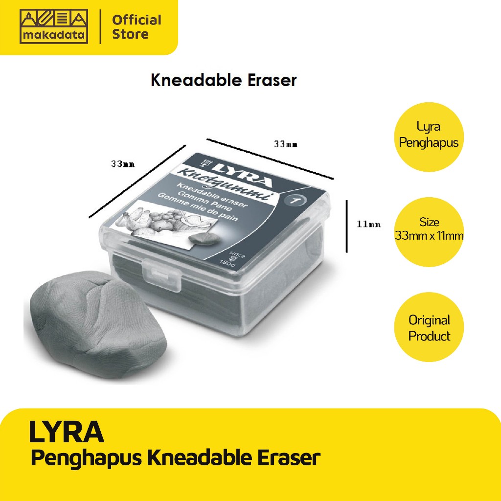Jual LYRA KNEADABLE / CLAY ERASER SOFT 3467 PENGHAPUS PLASTISIN ...