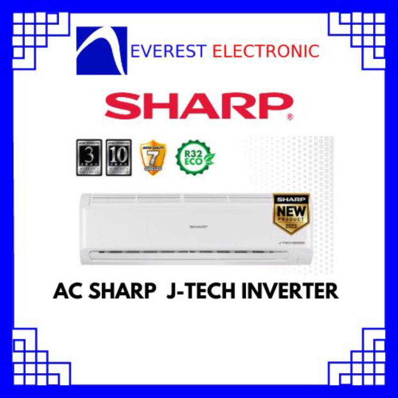 Jual AC SHARP INVERTER AH-X10BEY J-Tech Inverter (1 PK) R32 | Shopee ...