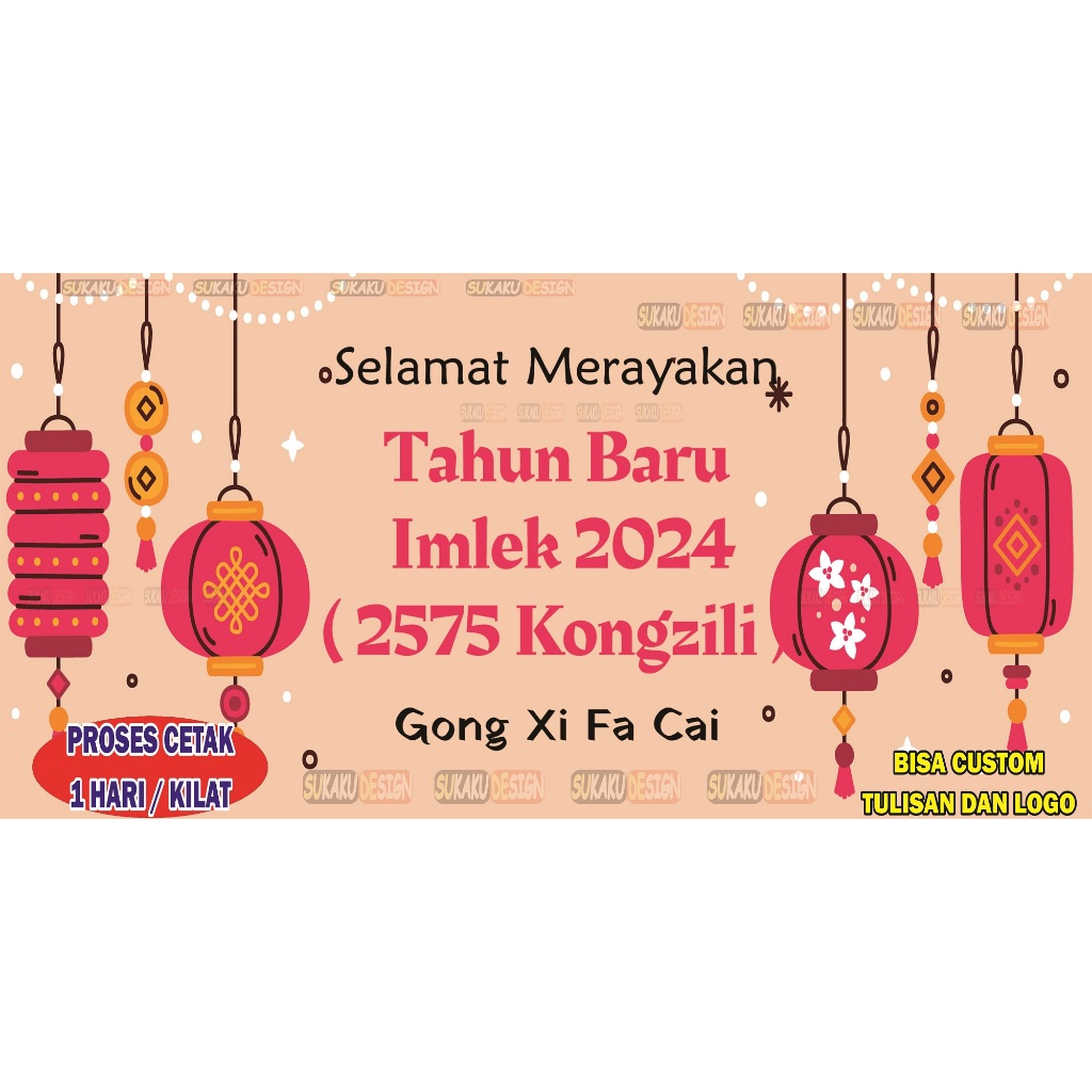 Jual BANNER / SPANDUK IMLEK 2024 / TAHUN BARU CHINA / BISA COD | Shopee ...