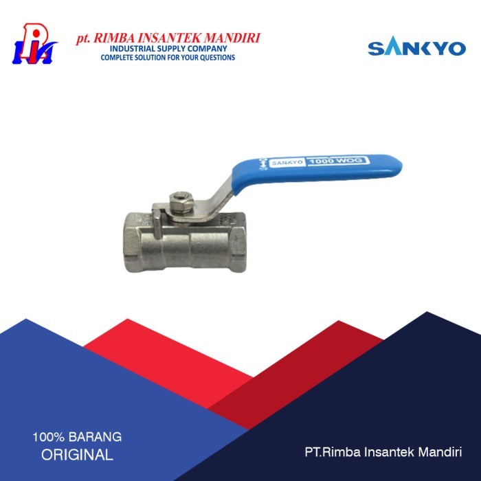 Jual Stop Kran Air Ball Valve 1 (one) Piece sankyo ss316 2 1/2" inch | Shopee Indonesia