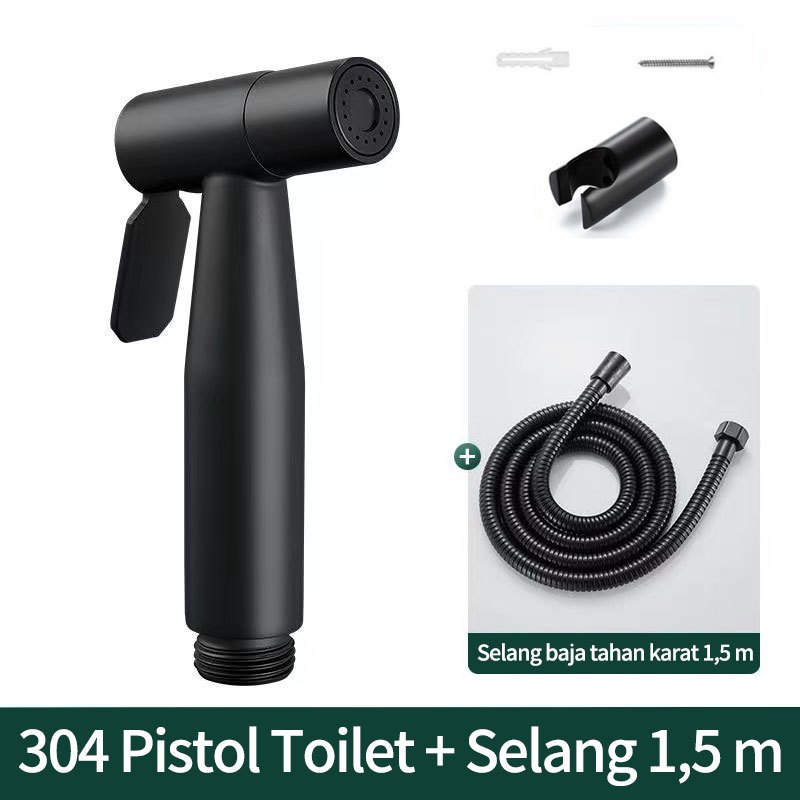 Jual SUS 304 Jet Shower Hitam Matte Stainless Jet Shower Toilet Bidet ...