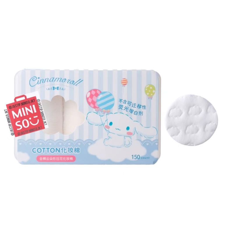 Jual MINISO x SANRIO 🆕 CINNAMOROLL Kapas Cotton Cloud Print Cotton Pads ...