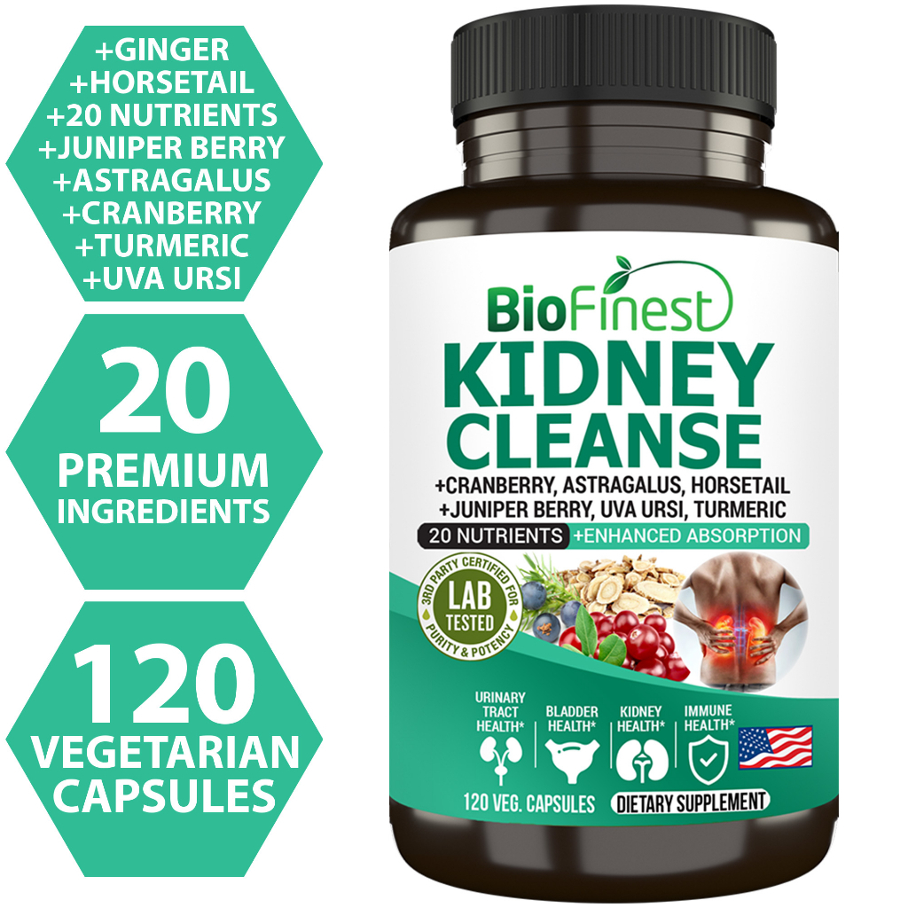Jual Biofinest Kidney Cleanse Supplement - Kidney Stone Bladder Urinary ...