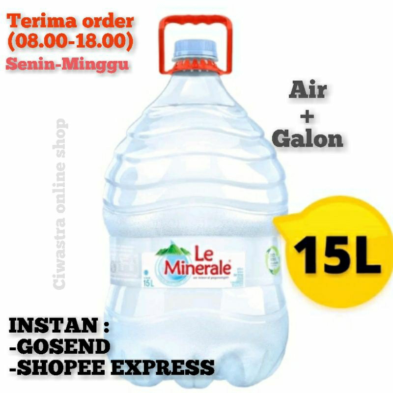 Jual GALON LE MINERALE 15 LITER / AIR GALON / LE MINEREAL / GALON ...