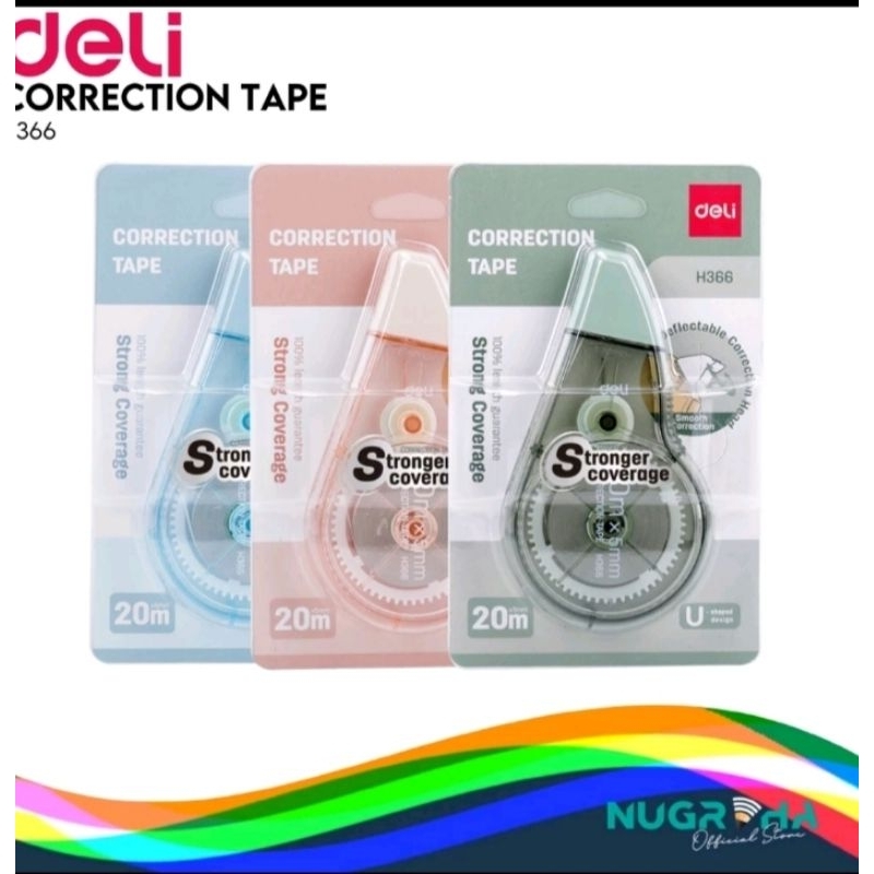 Jual YENYEN_ATK Correction Tape/Tip-Ex Pita Deli H366 20m x 5mm ...