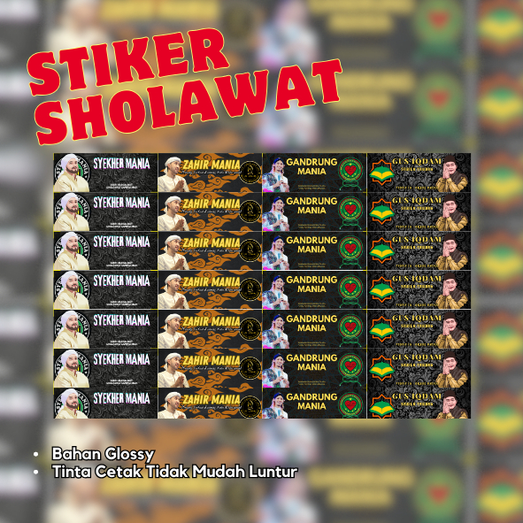 Jual (Bisa Desain Sendiri) STIKER SHOLAWAT MAJELIS SHOLAWAT ZAHIR MANIA ...