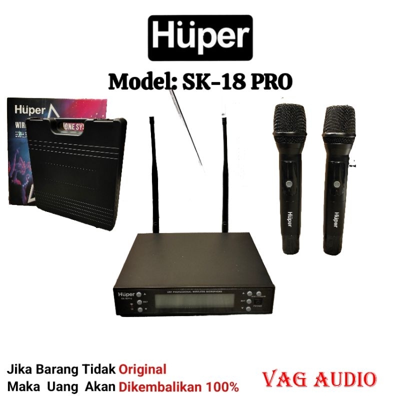 Jual MIC WIRELESS HUPER SK-18 PRO ORIGINAL HUPER SK 18 PRO | Shopee ...