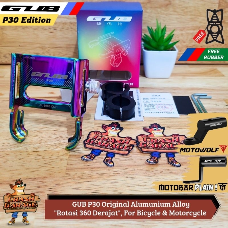 Jual GUB P30 Original Rainbow Phone Holder HP Sepeda Motor Alumunium ...