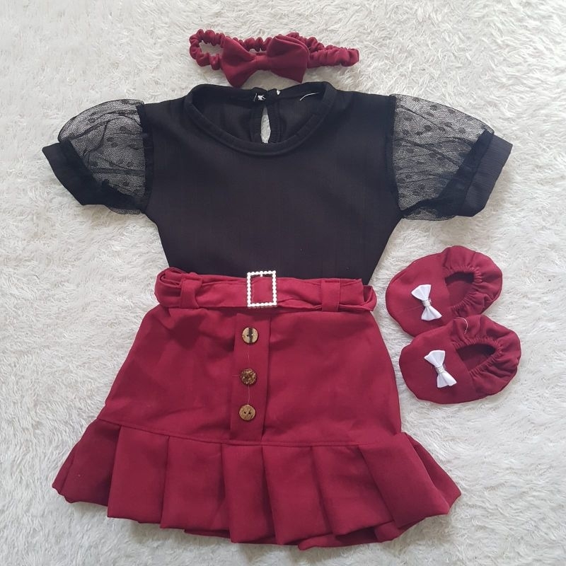 Jual Baju Bayi Stelie Rok Set | Shopee Indonesia
