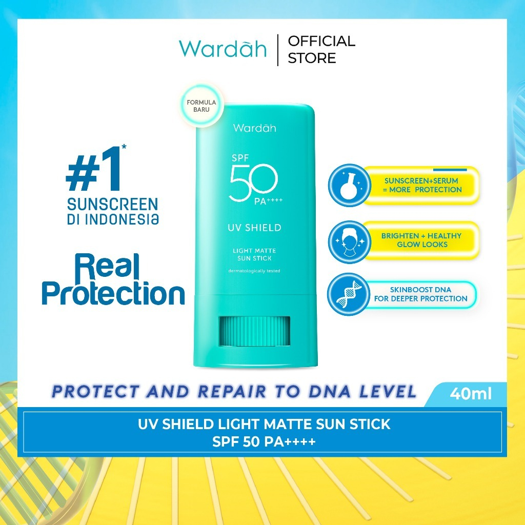 Jual Wardah UV Shield Light Matte Sun Stick SPF 50 PA +++ 22 g | Shopee ...