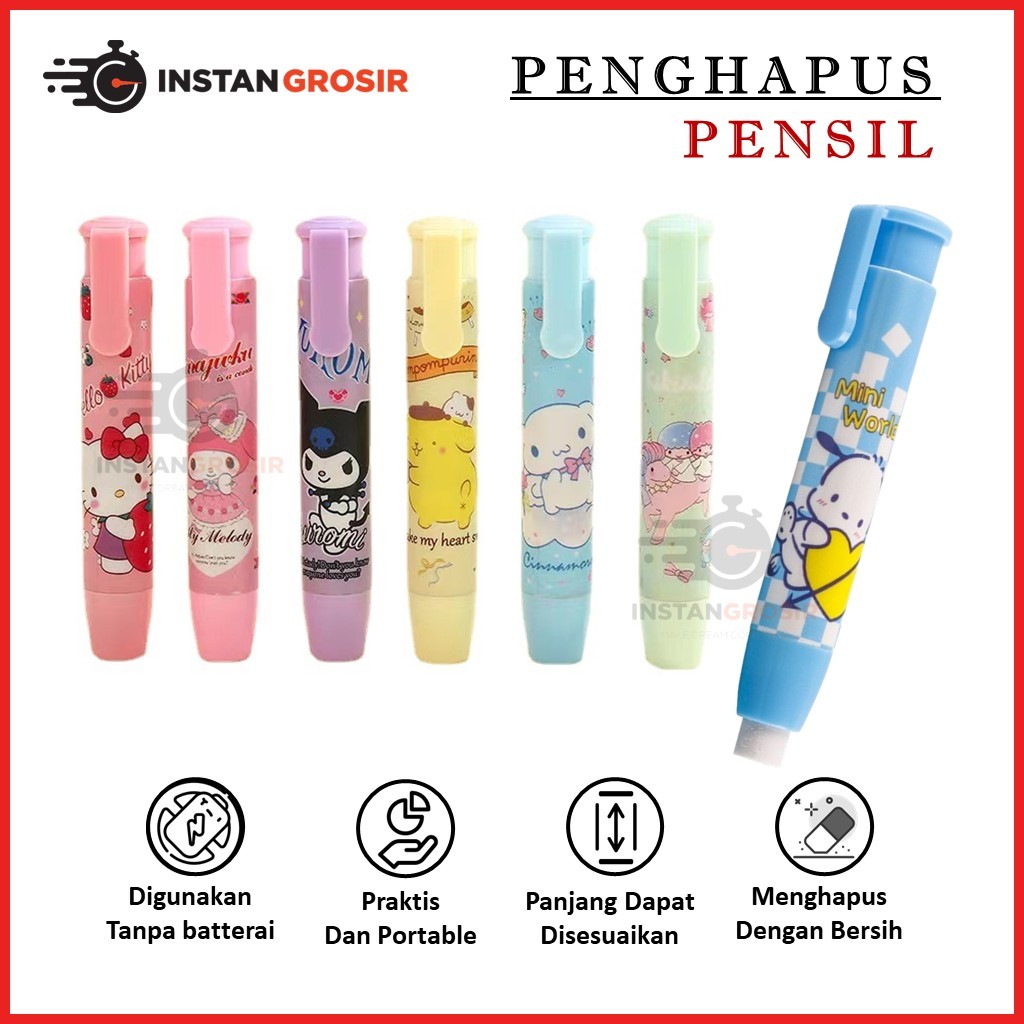 Jual Penghapus Pensil Mekanik karakter lucu Hapusan tulisan ...