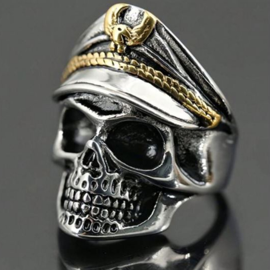 Jual Cincin Kepala Tengkorak Kapten Bajak Laut / Cincin Tengkorak Topi ...