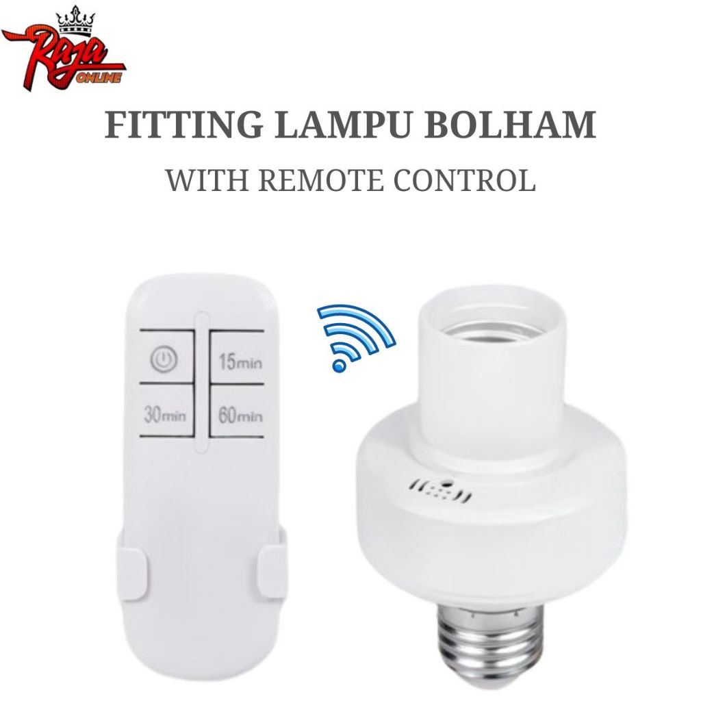 Jual FL3 - Fitting Lampu Dengan Remote Control Dan Lampu Timer | Shopee ...