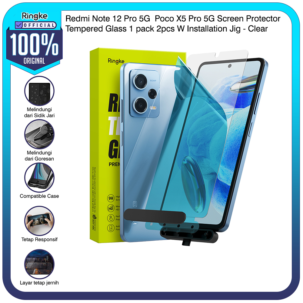 Jual Ringke Redmi Note 12 Pro Screen Protector Tempered Glass Install ...