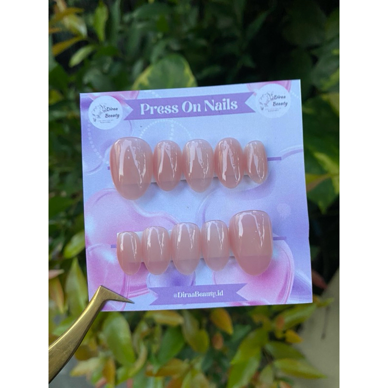 Jual Press On Nails HANDMADE Design Polos Bebas Custome Warna Bentuk ...