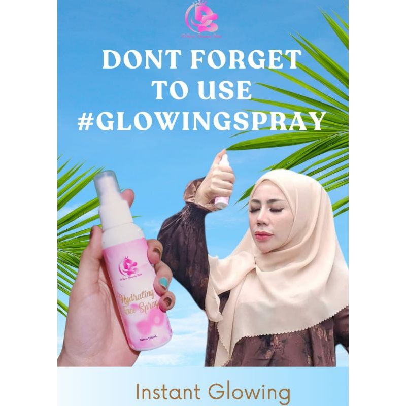 Jual SPRAY GLOWING / HYDRATING FACE SPRAY DSARS (FREESHEETMASK) SPRAY ...