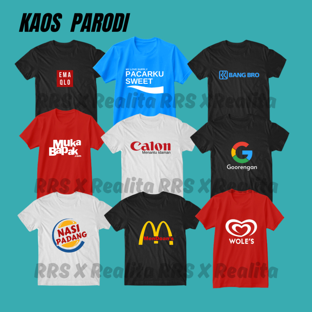 Jual KAOS PARODI PLESETAN UNIQL* PACARKU SWEET BANK BRO CALON GOORENGAN ...