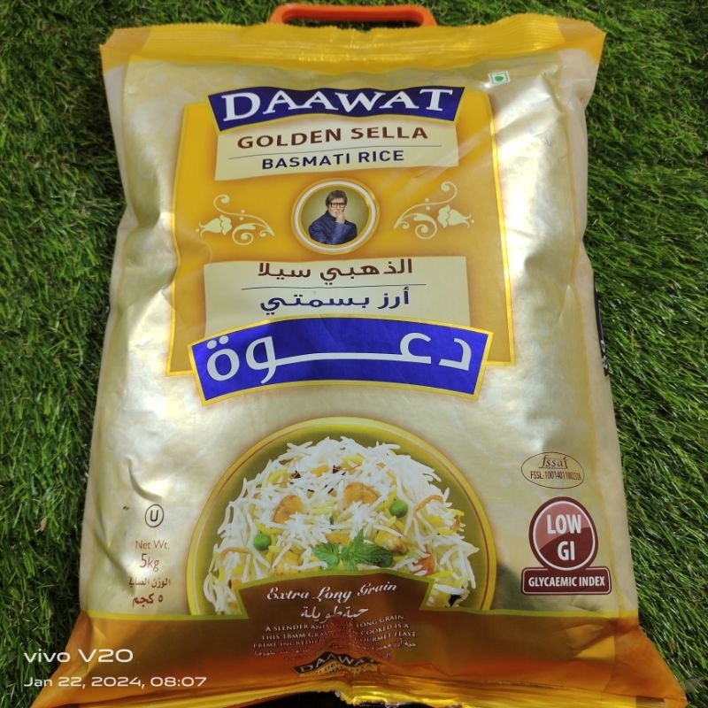Jual Beras Basmati Daawat Golden Sella kemasan Asli 5 Kg. | Shopee ...