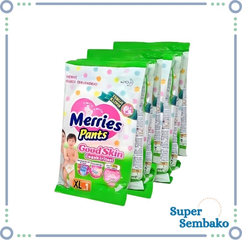 Jual POPOK CELANA BAYI MERRIES PANTS UKURAN M / L / XL RENCENG ISI 6 ...