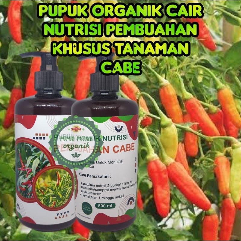 Jual Pupuk Cabe Organik Nutrisi Pembuahan Pada Tanaman Cabe Kemasan 500 ...