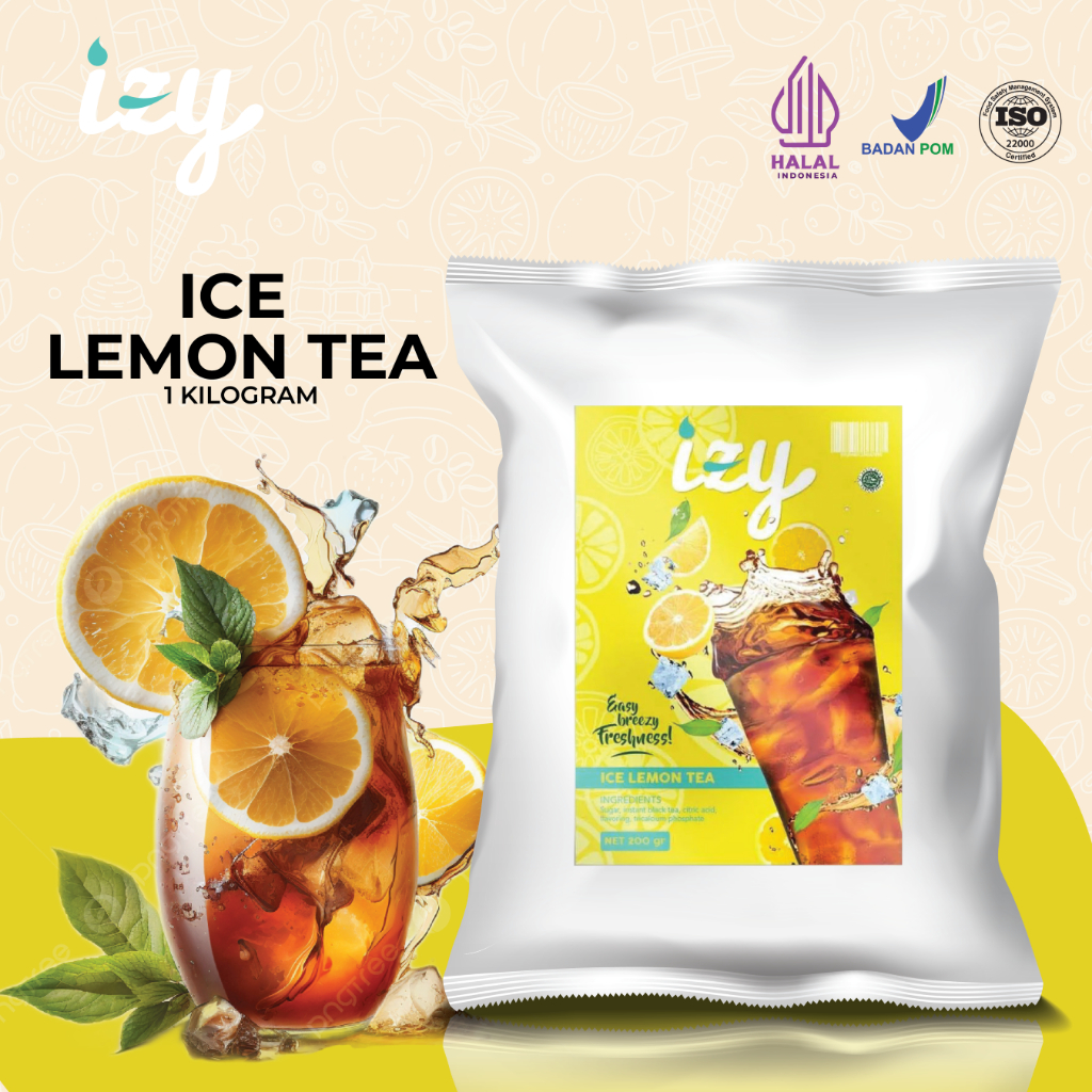 Jual Izy Powder Drink Lemon Iced Tea - Bubuk Minuman Teh Lemon | Shopee ...