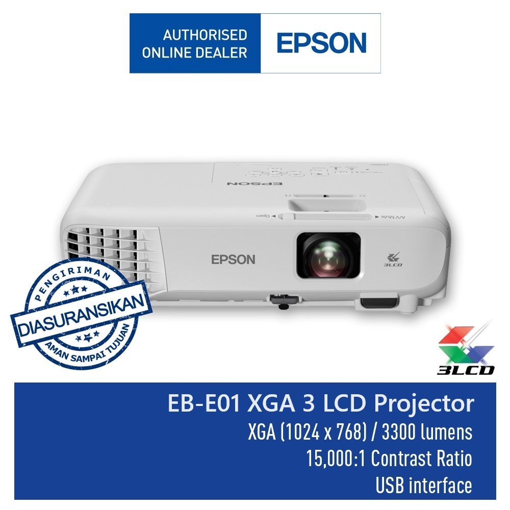 Jual Epson EB-E01 E-01 XGA 3LCD Projector | Shopee Indonesia