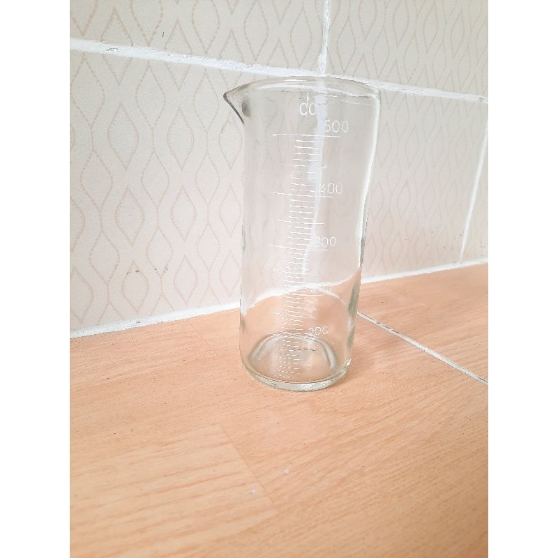 Jual Gelas takar sisa stock zaman dulu 500 ml Beaker glass Lab ...