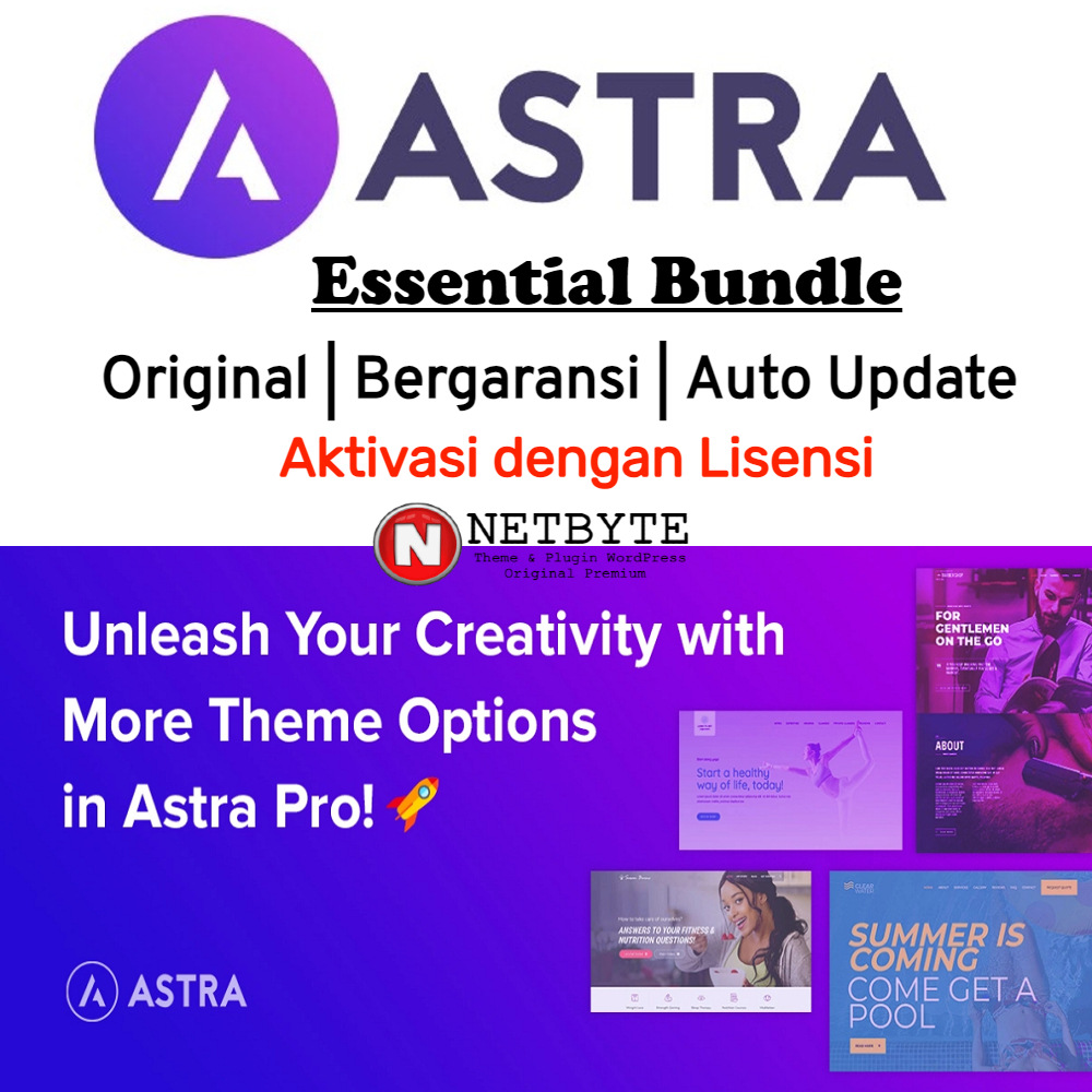 Jual Astra Theme Basic Bundle Lifetime [Aktivasi Dengan Lisensi, Update ...