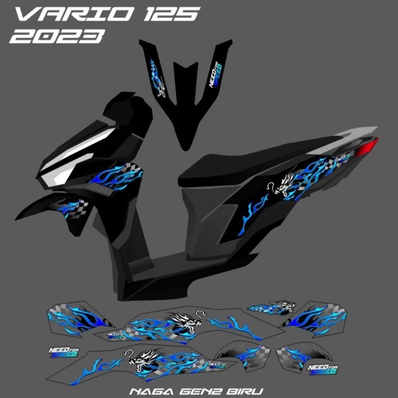 Jual STRIPING STICKER TRANSPARAN VARIO LED NEW 2023 GEN 2 125-150 MOTIF DESIGN NAGA API | Shopee ...