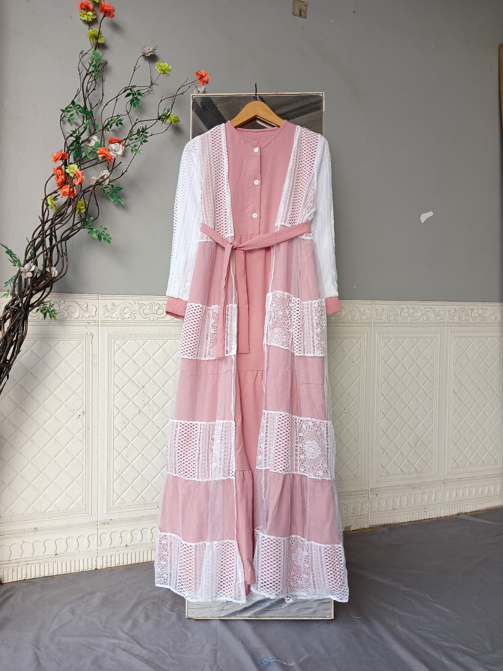 Jual GAMIS DEWISAN 2IN1 LONG OUTER BURKAT MIXX CRINKLE /COD/GAMIS ...