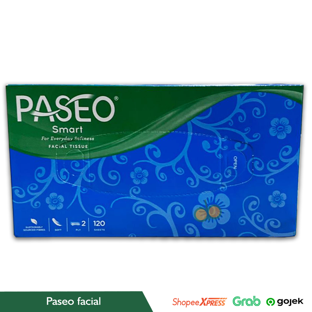 Jual Paseo smart facial tissue 120 sheet hard pack kemasan box 2 ply ...