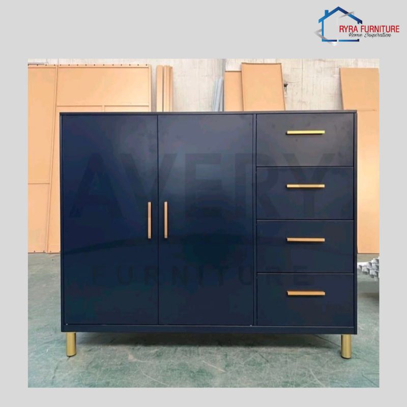 Jual DW NORA - BUFET BESI/SIDEBOARD BESI/LEMARI KABINET 2 PINTU 4 LACI ...
