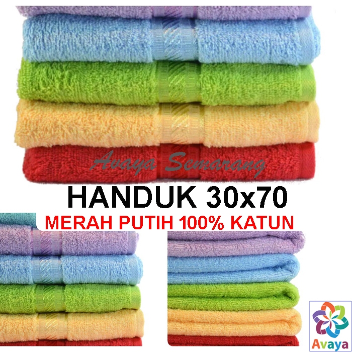 Jual T HANDUK MERAH PUTIH 30x70/ HANDUK MP 30x70/ HANDUK MUKA MP ...