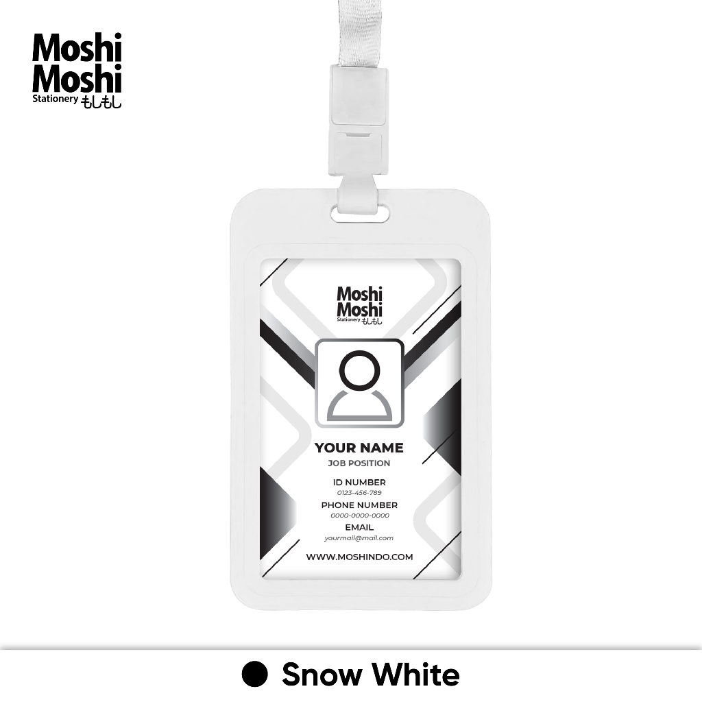 Jual 25 PCS ID Card Moshi Name Tag Holder Tempat Kartu Identitas Akses ...