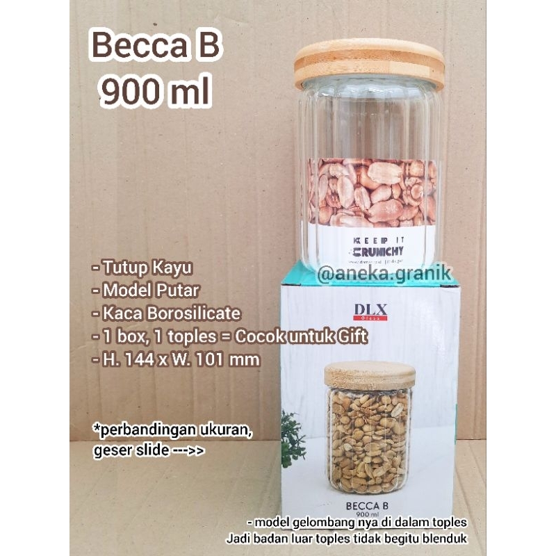 Jual Toples Kaca Borosilicate DLX Citinova Becca B ( 900 ml ) Toples ...