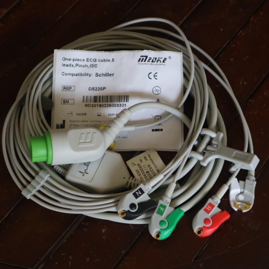 Jual Kabel EKG/ECG Schiller 5 Leads 12pin G5225P | Shopee Indonesia