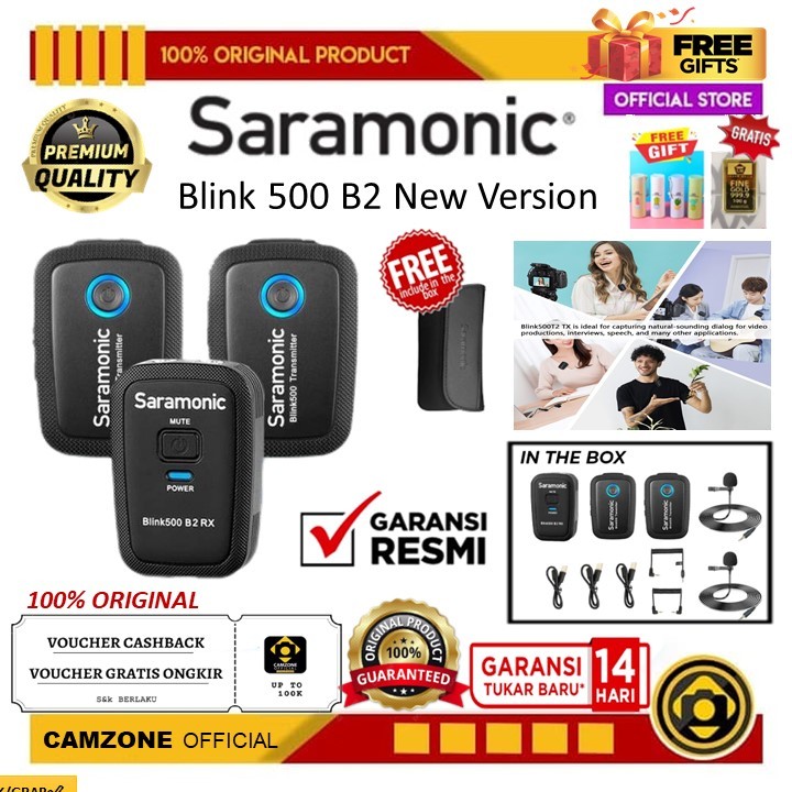 Jual Saramonic Blink 500 B2 New Version Wireless Microphone Garansi