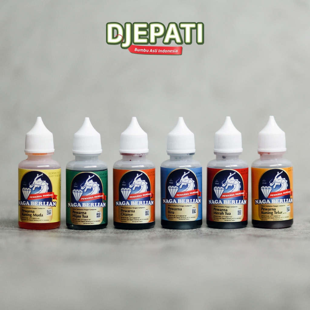 Jual Cap Djepati Pewarna Makanan Cair Naga Berlian 30 Ml / Biru / Hijau ...