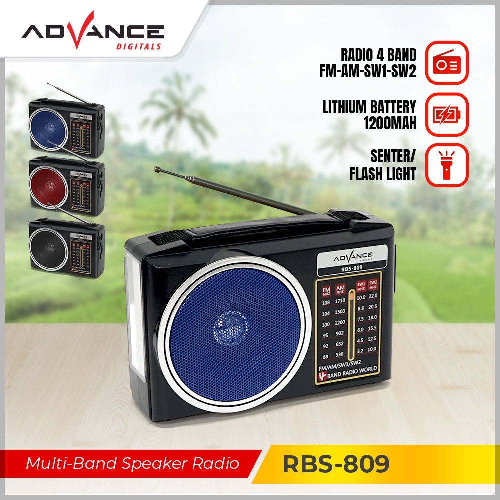 Jual Advance RBS-809 Speaker Radio Jadul + Senter/ Radio Jadul Radio AM ...