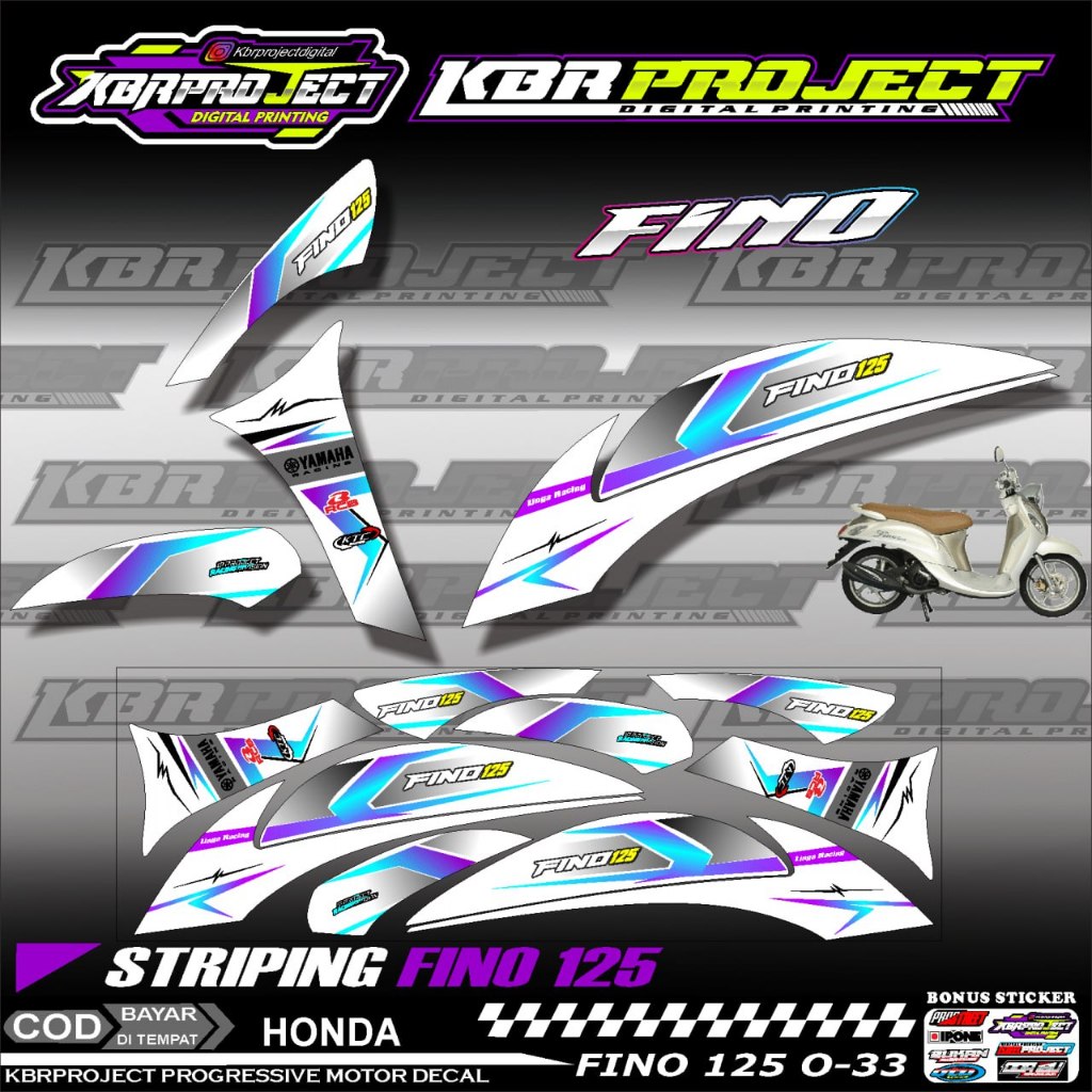 Jual FINO 125 STIKER STRIPING PREMIUM MOTOR KEREN LIS VARIASI FINO 125 ...