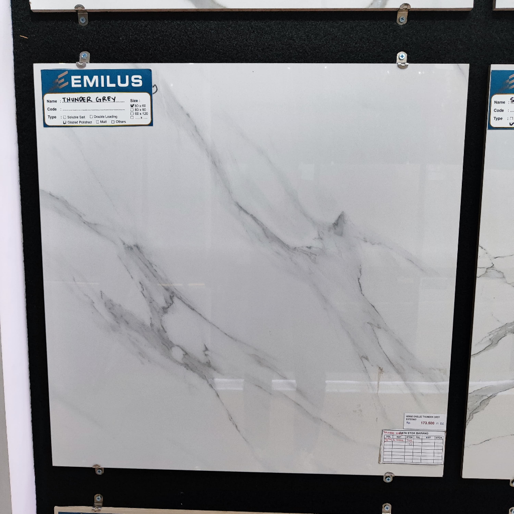 Jual Granit Lantai Glazed Polish 60x60 Emilus Thunder Grey | Shopee ...