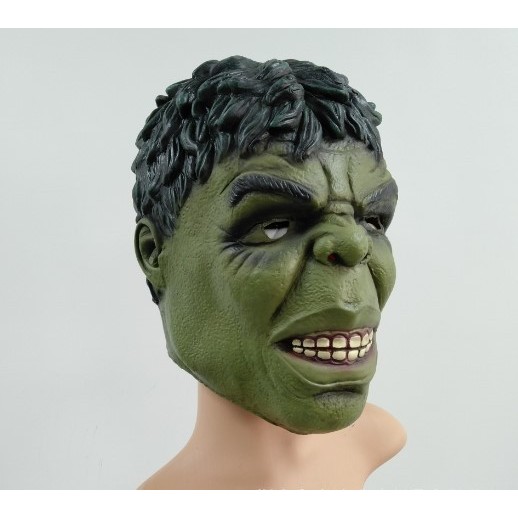 Jual Topeng Cosplay Karakter Superhero MARVEL HULK Full Latex Mask ...