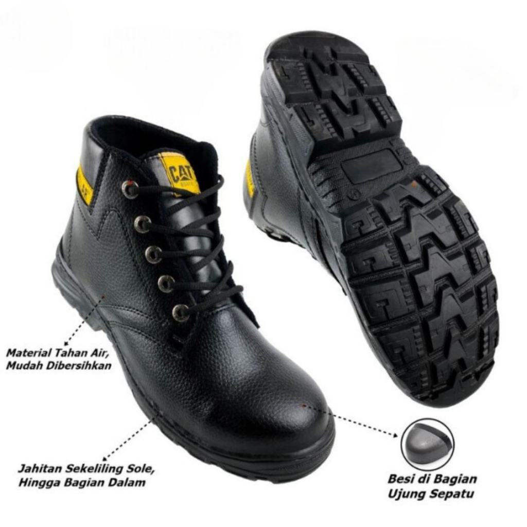 Jual Sepatu Safety Pria Boots Caterpillar Steel Toe - Sepatu Boots Pria ...
