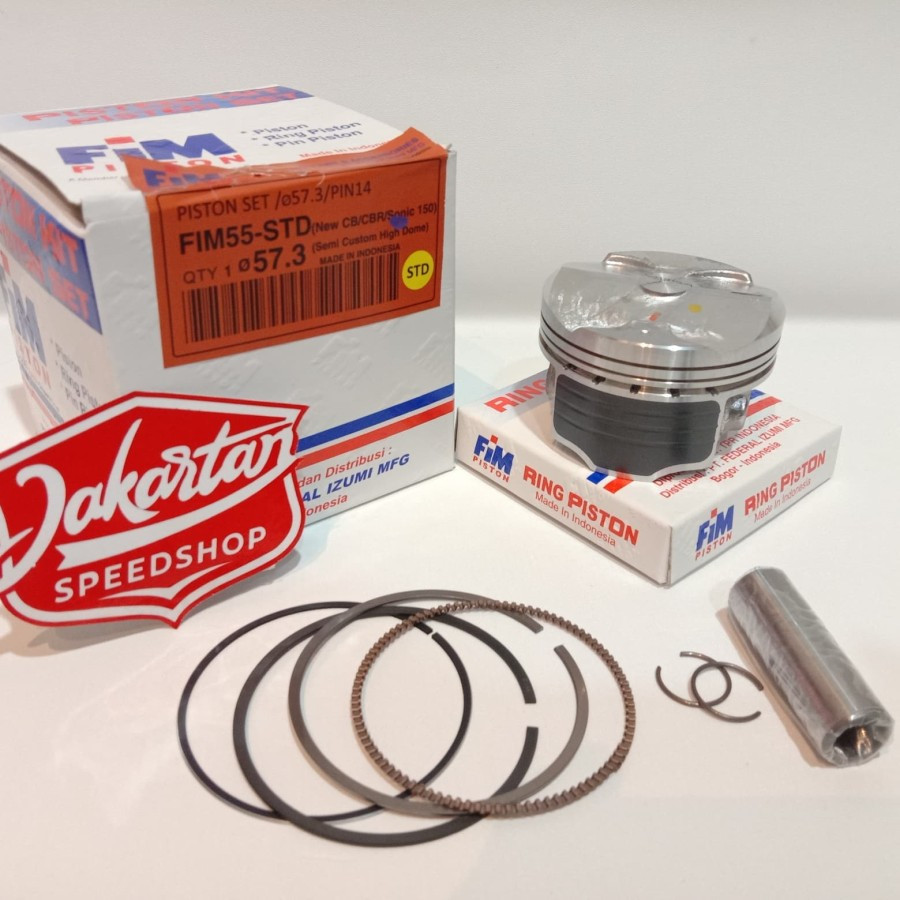 Jual Piston FIM 55 CBR150 new-Sonic 150R-Supra GTR 150(Jenong)-size 57 ...