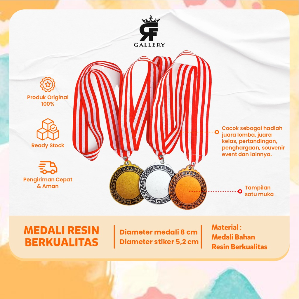 Jual MEDALI PLUS CUSTOM STICKER | Shopee Indonesia