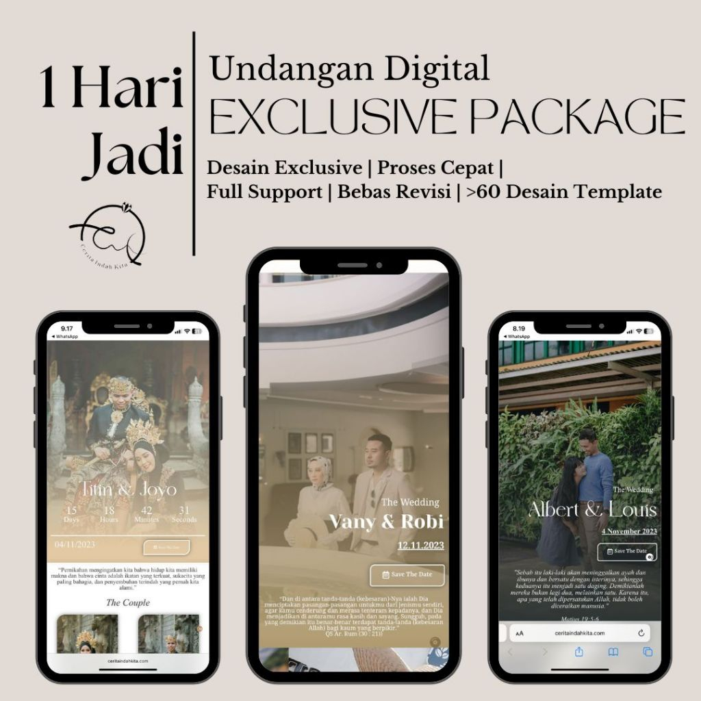 Jual Undangan Digital Paket Eksklusif Undangan Online Undangan Website Wedding Invitation ...