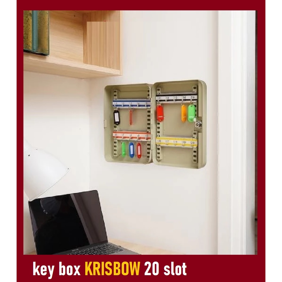 Jual KRISBOW Gantungan Kunci dinding key box wall key hook tempat kunci ...