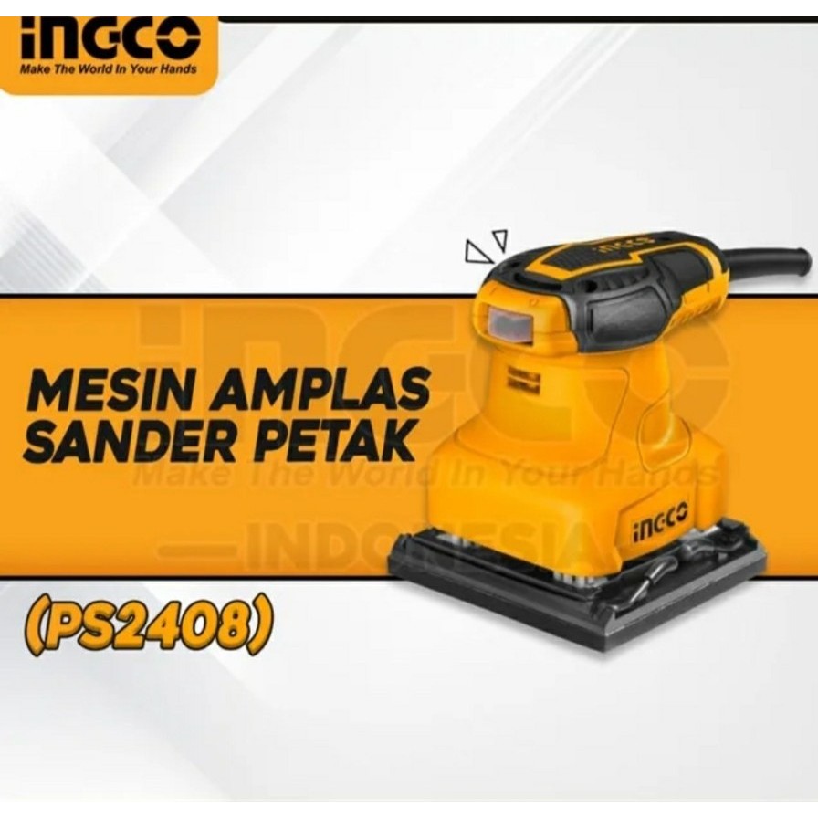 Jual Mesin Amplas Kotak Palm Sander INGCO PS2408 | Shopee Indonesia