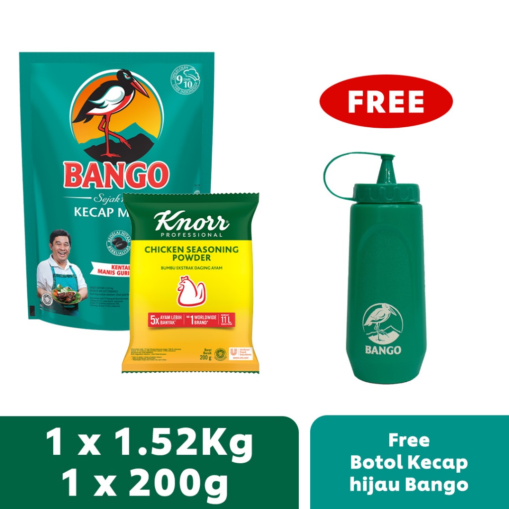 Jual Bango Pouch 1.5KG + Knorr Chicken Powder 200G Free Squeeze Bottle ...
