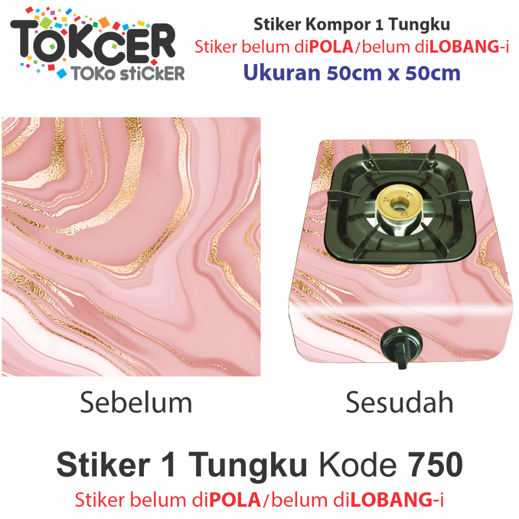 Jual Stiker Kulkas/Stiker Kompor/Stiker Magicom Motif Marmer PINK ...
